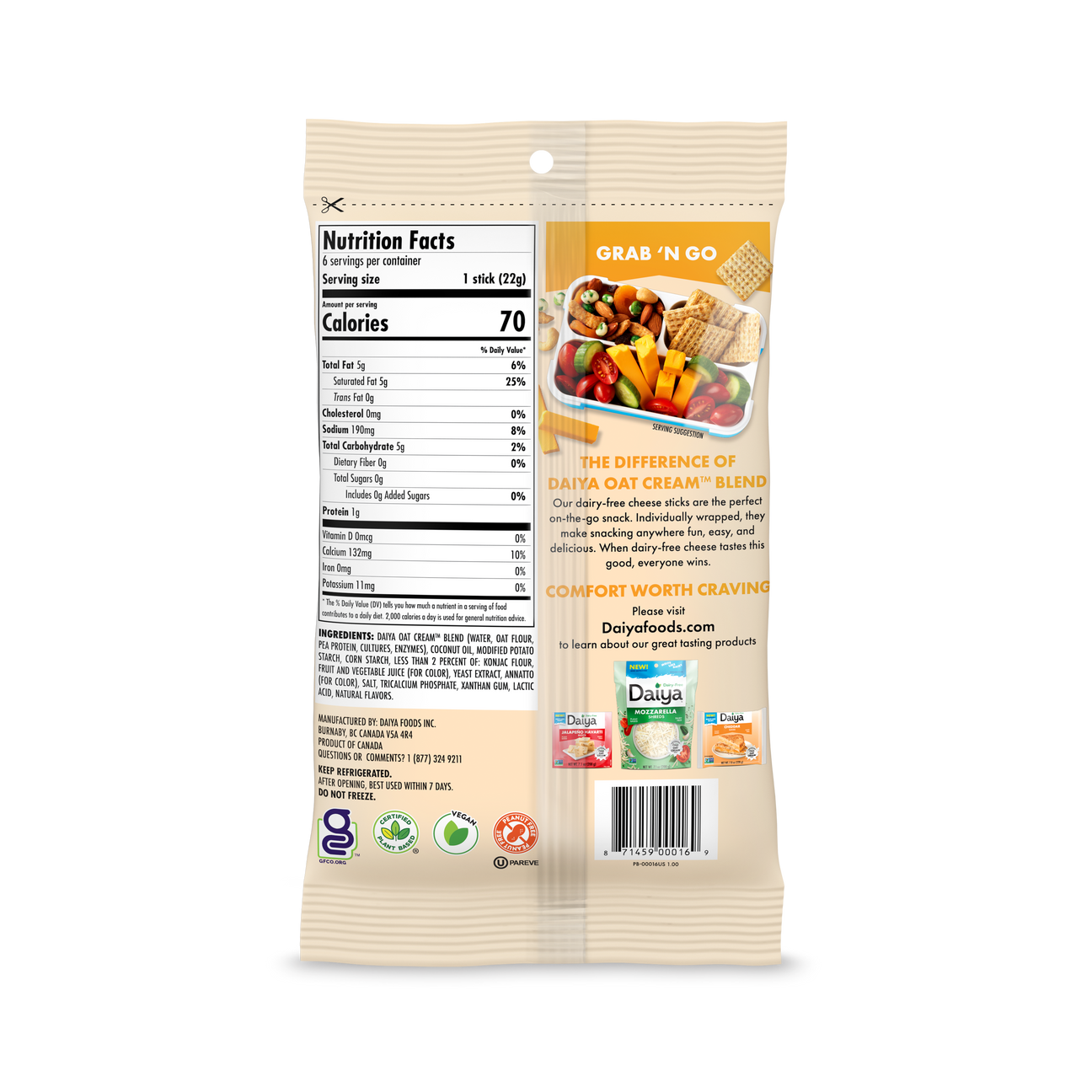 Dairy-Free Cheddar Sticks – Daiya Foods