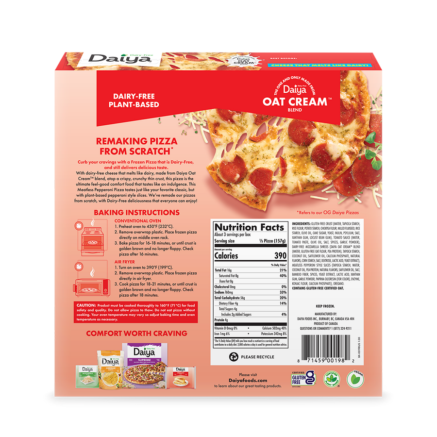 Dairy-Free Meatless Pepperoni Pizza – Daiya Foods