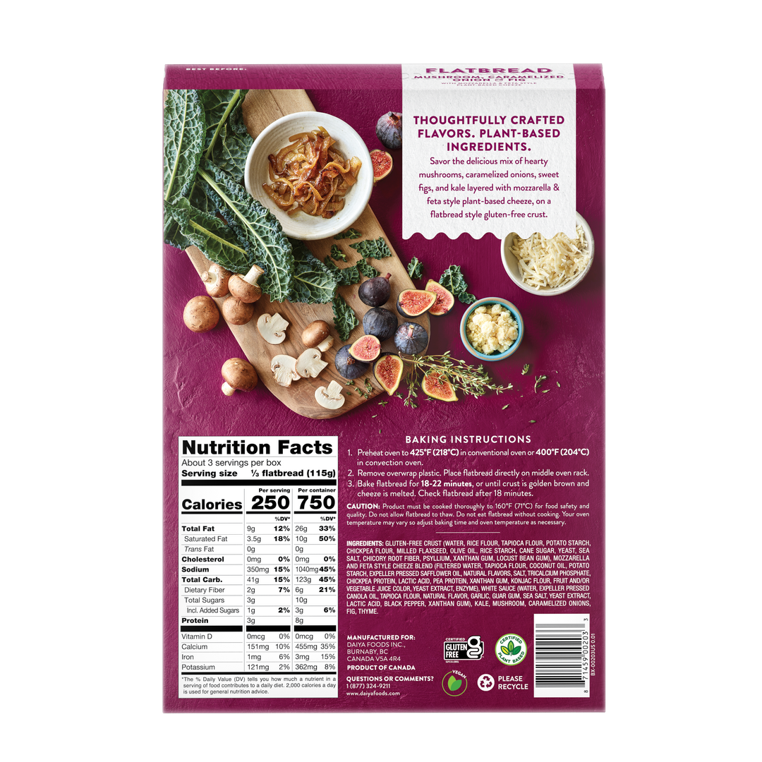 Mushroom, Caramelized Onion & Fig Flatbread – Daiya Foods