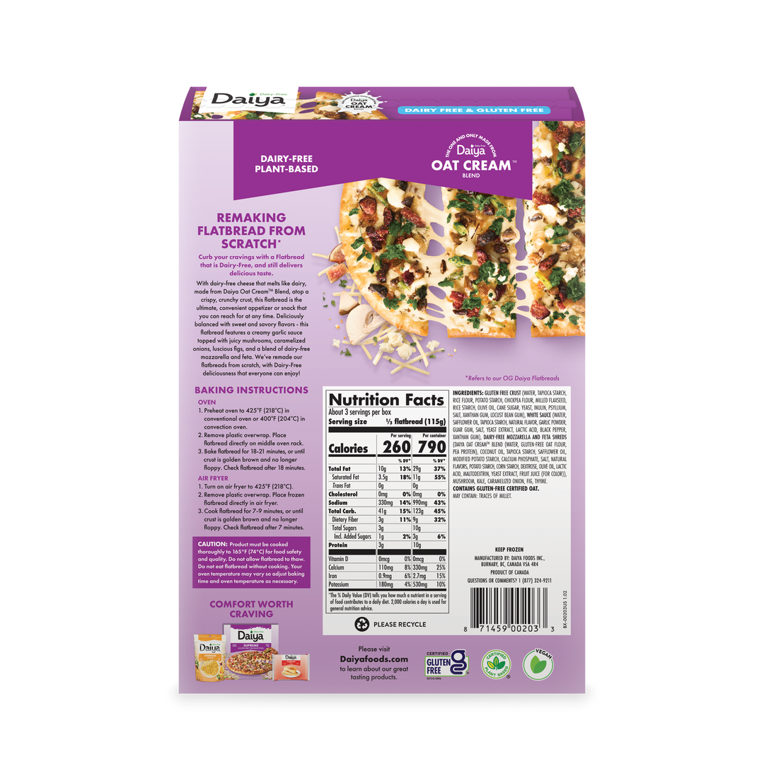 Dairy-Free Mushroom, Fig & Caramelized Onion Flatbread – Daiya Foods