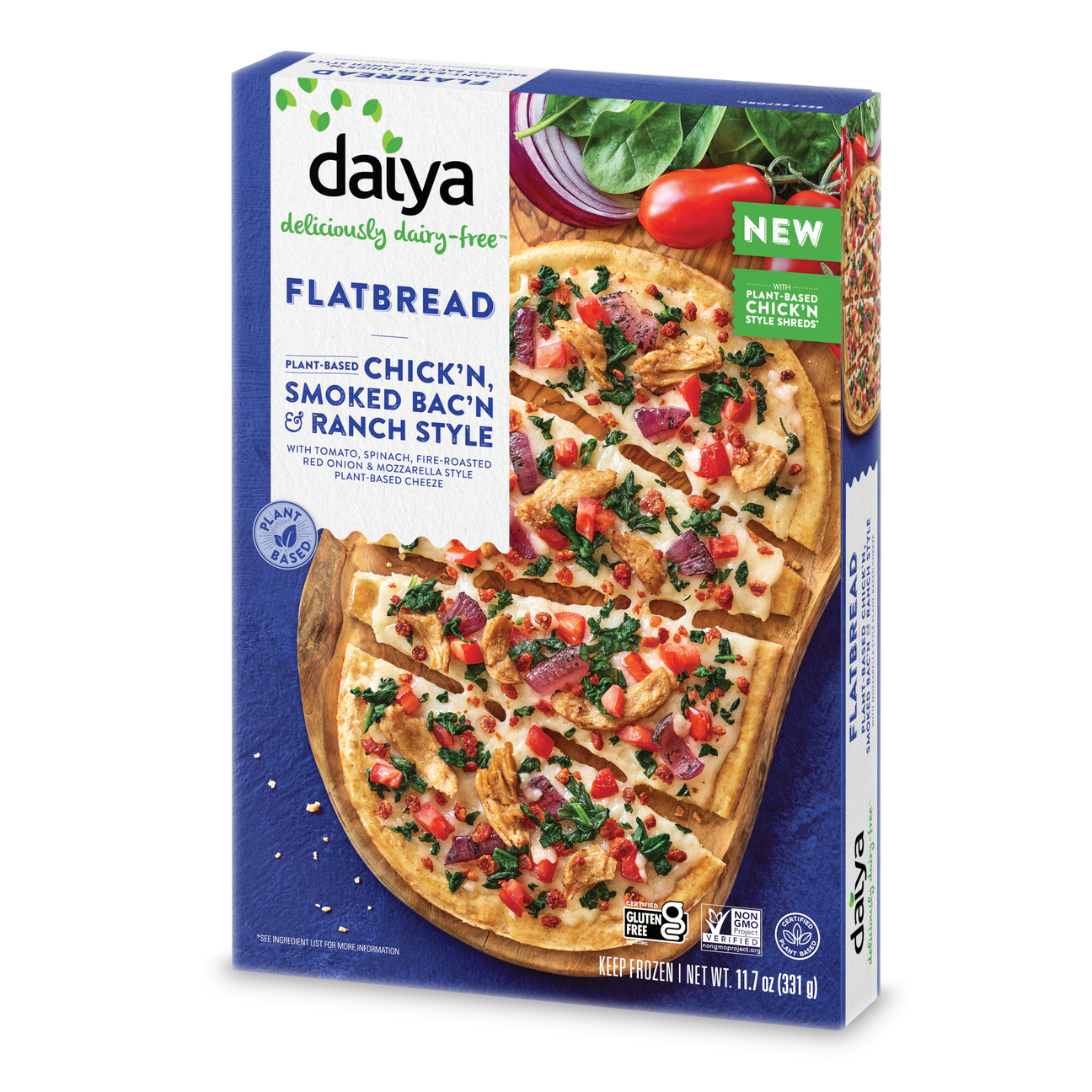 Chick’n, Smoked Bac’n & Ranch Style Flatbread – Daiya Foods