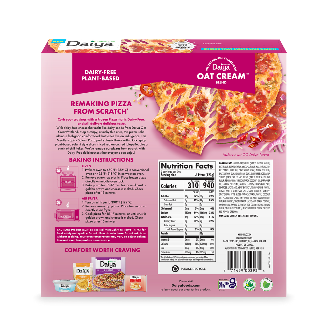 Dairy-Free Meatless Spicy Salami Pizza – Daiya Foods