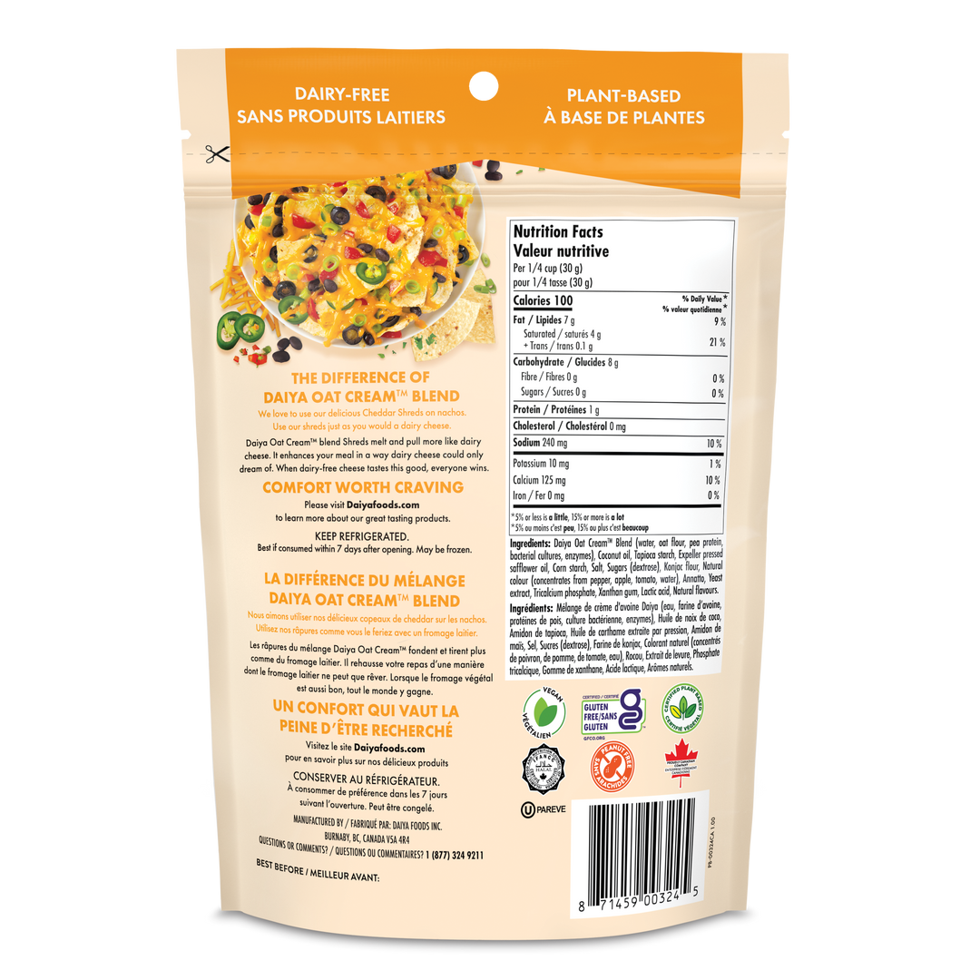 Dairy-Free Cheddar Shreds – Daiya Foods