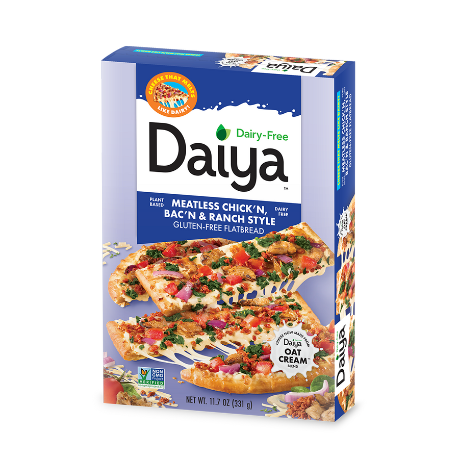 Dairy-Free Meatless Chick’n, Bac’n & Ranch Style Flatbread – Daiya Foods