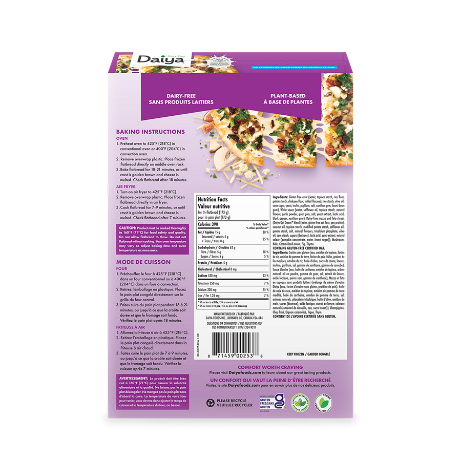 Dairy-Free Mushroom & Fig Flatbread – Daiya Foods